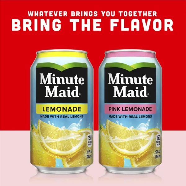 Minute Maid Pink Lemonade Fruit Juice, (355ml),12 fl oz, 12 Cans ...