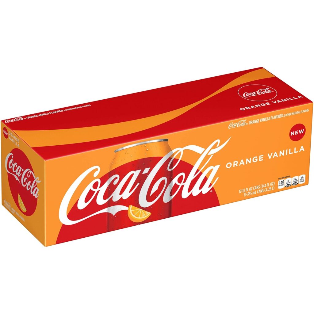 Coca-Cola Orange Vanilla Soda Pop, 12 fl oz, (355ml) 12 Pack – American ...